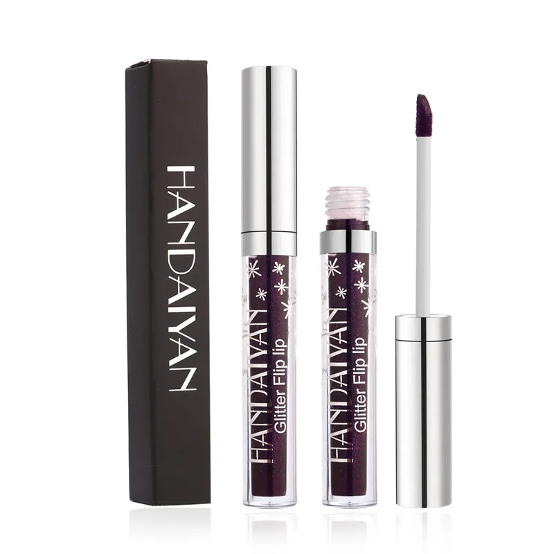 HANDAIYAN Professional Shimmer Maquiagem Brilho Labial Matiz Fosco ...
