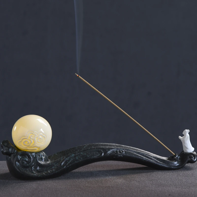 Personality Home Decorations Hand-made Gift LED Incense Burner Incense ...