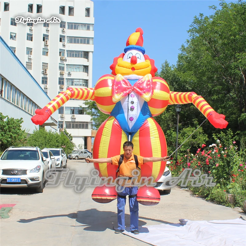 Customized 3.5m Height Inflatable Clown Walking Puppet Blow Up Parade ...