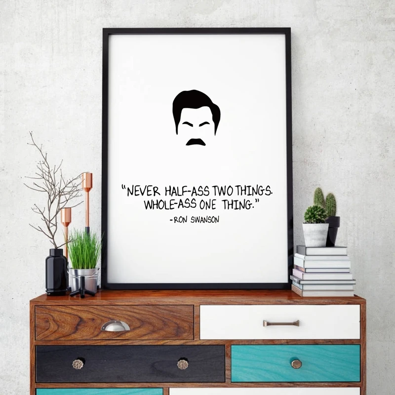 Ron Swanson Black And White