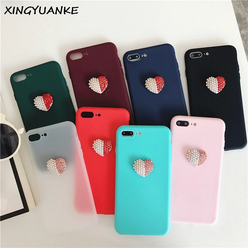 XINGYUANKE Luxury Love Heart Phone Case For OPPO F5 Case Glitter ...