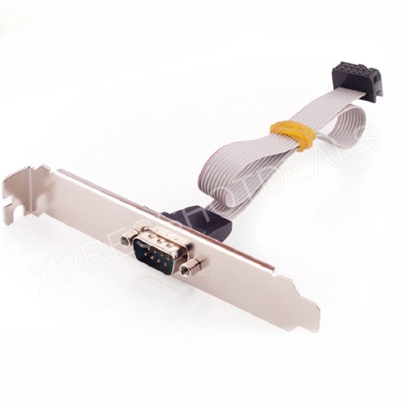 Anakart seri 9 Pin RS232 DB9 Com portu şerit kablo konektörü braketi yuvası