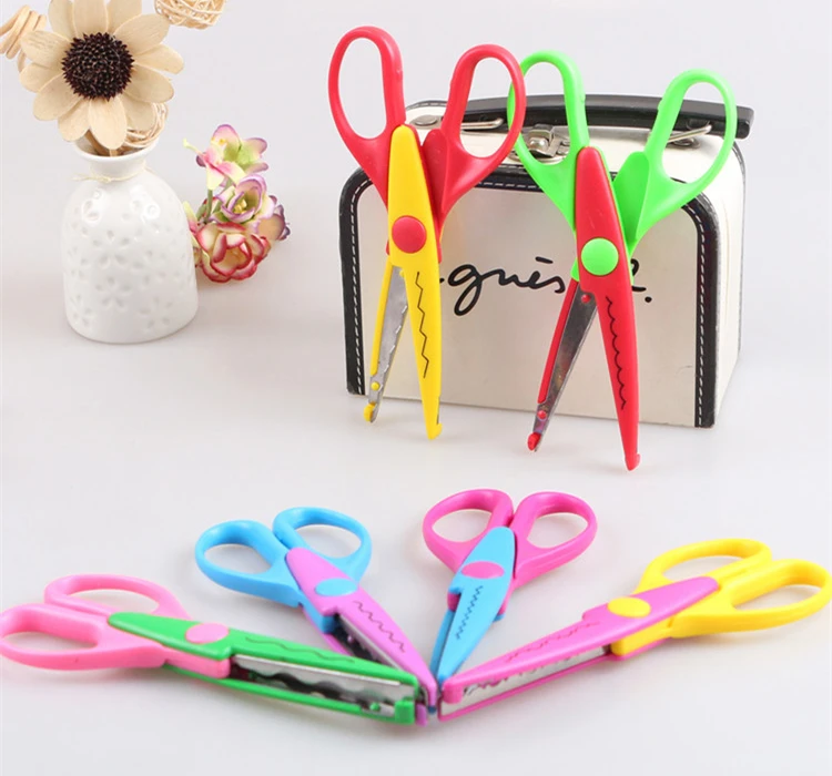 Lace scissors 13cm album DIY decorative cutting 6pcs pack 6 patterns ...