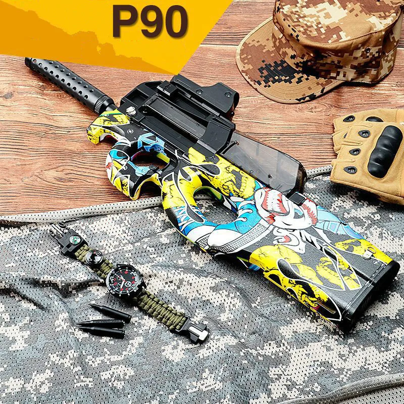 Promo Offer P90 Graffiti Edition Electric Toy GUN Water Bullet Bursts ...