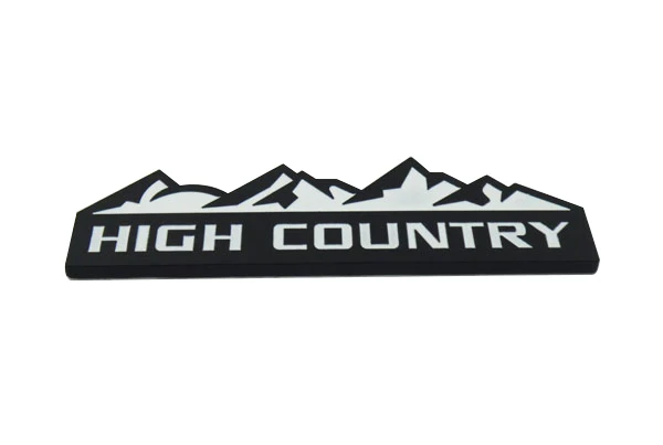 Auto car black white High Country for Silverado 1500 Emblem Badge ...