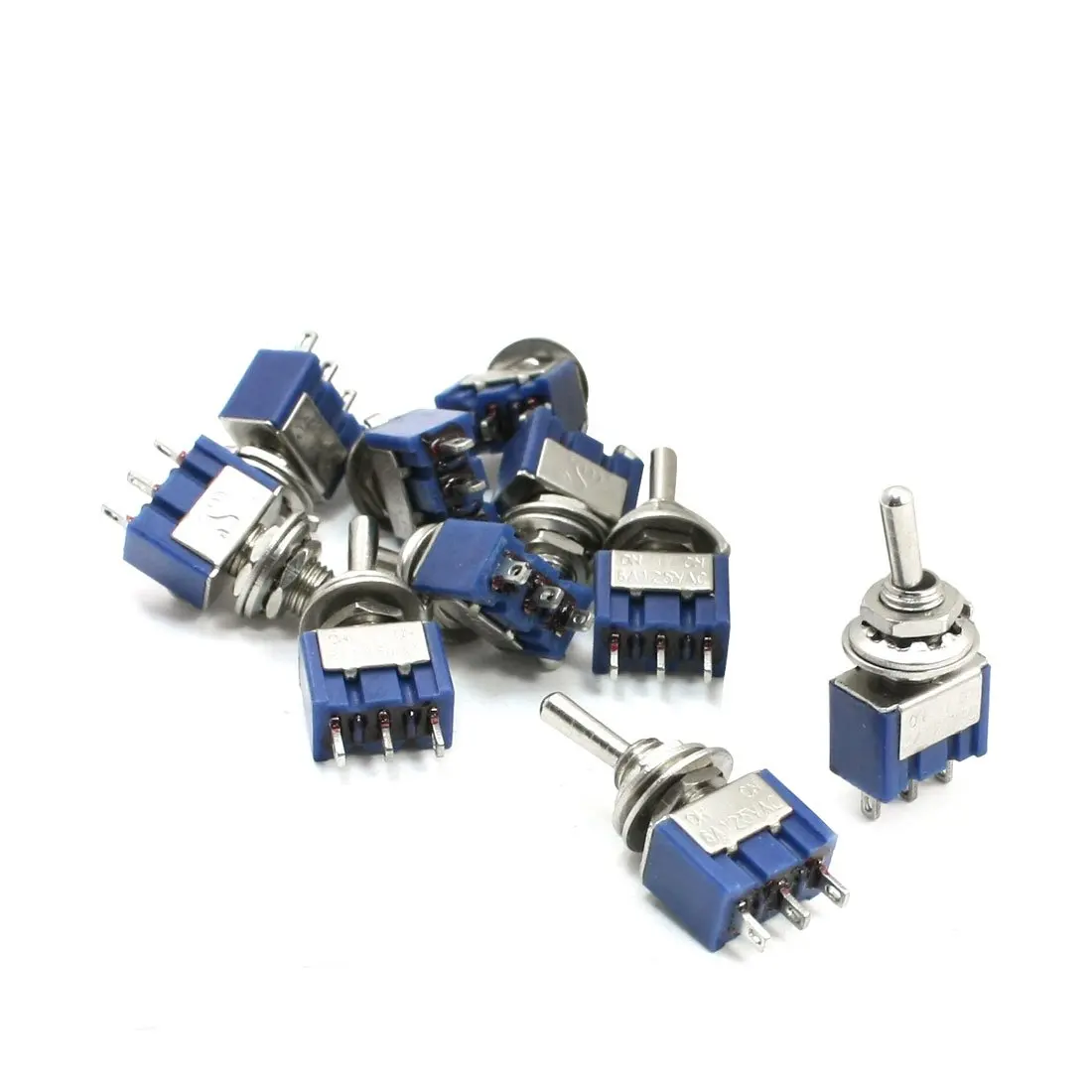 3 Position SPST Latching Mini Toggle Switch 6A 125VAC 3A 250VAC 10PCS ...