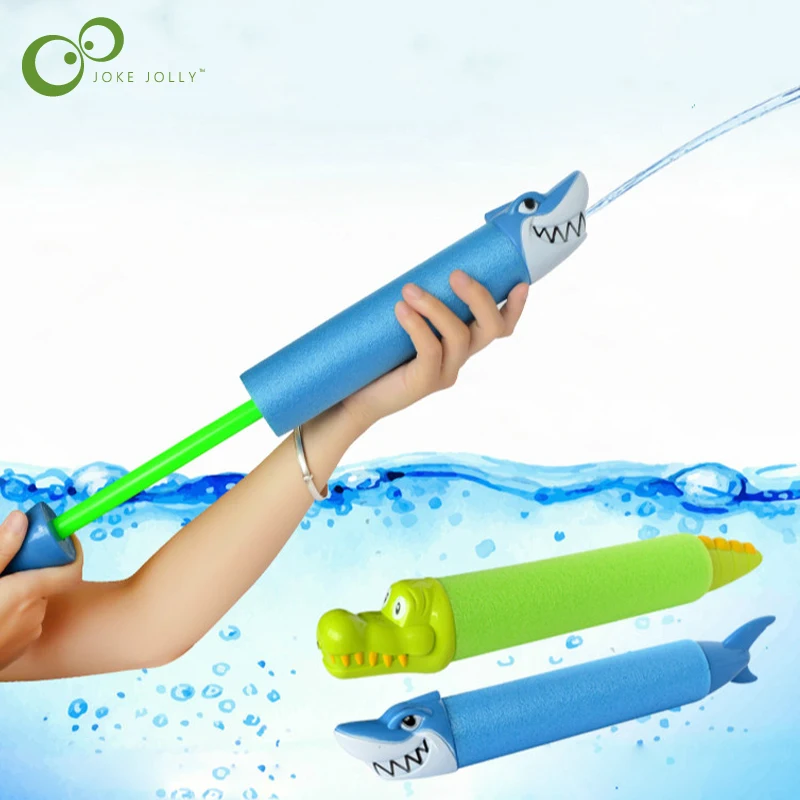 Shark & Crocodile Foam Water Pistol Shooter Super Cannon Kids Toy For ...