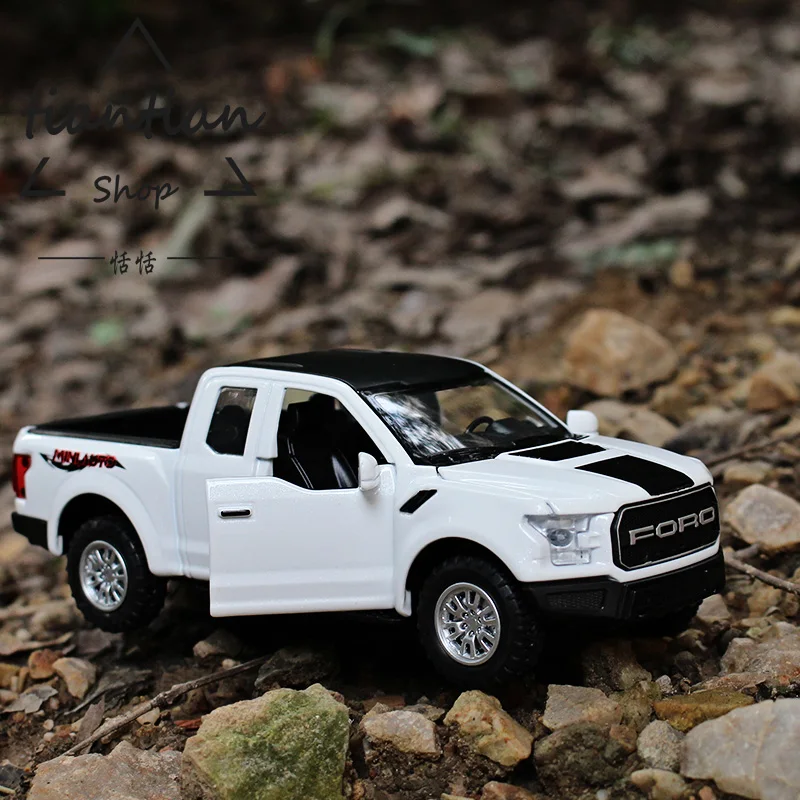 1:32 Ford f150 pickup kids toys Metal car model Flashing Pull Back Open ...