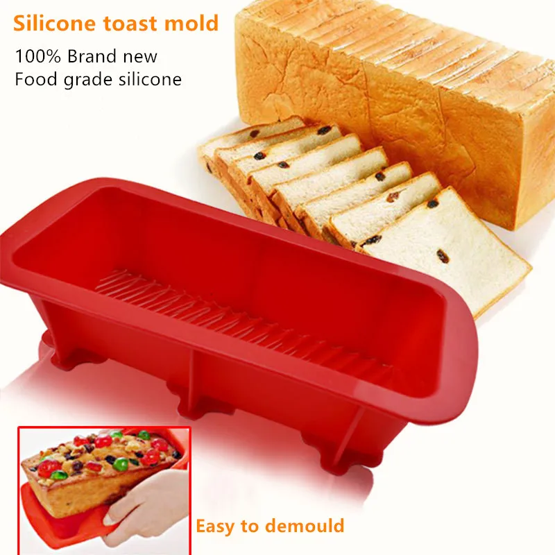 Big Toast Mold Non Stick Silicone Cake Bread Mould Bakeware French ...