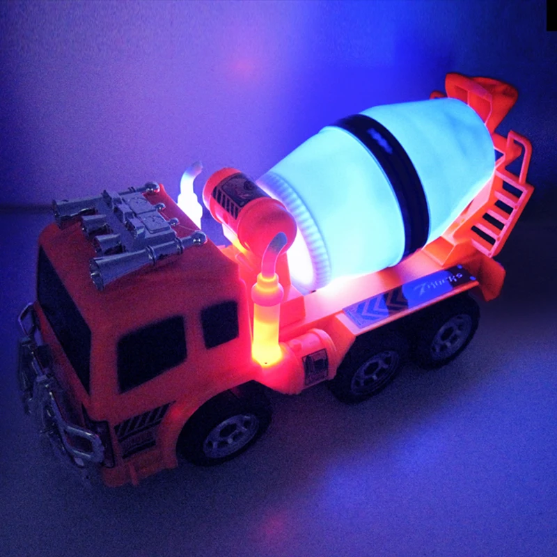 1 Pc Music Electronic Toys Vehicle Cement Mixer Truck Agitator Truck ...