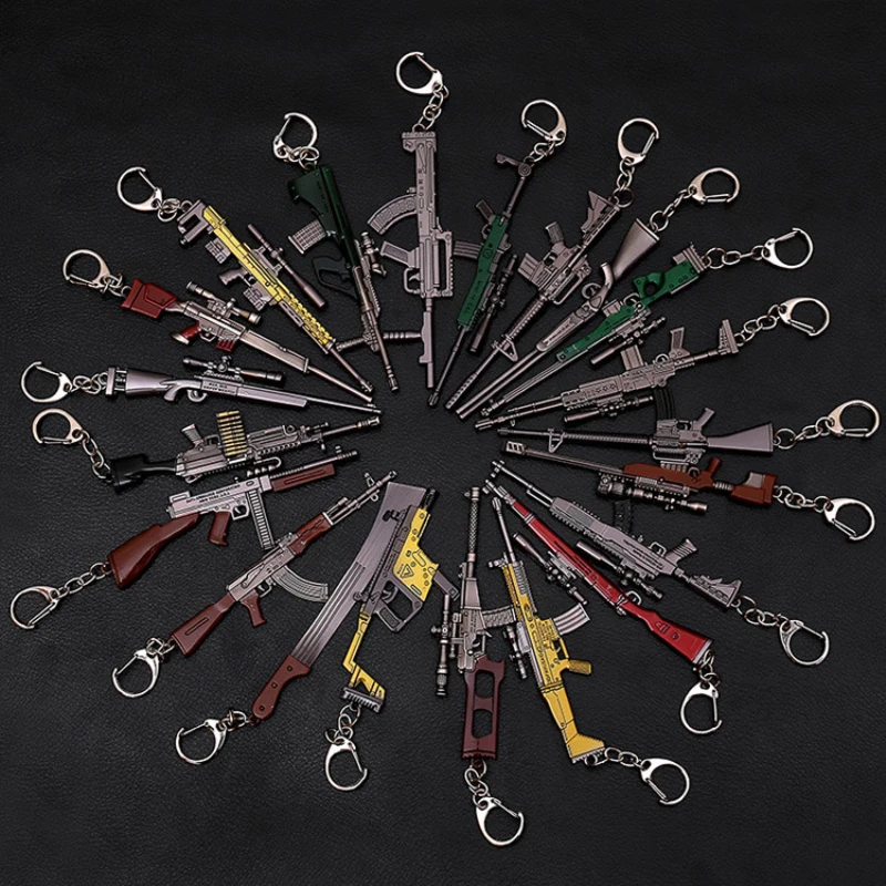 Toys Weapon Gun Key Chains AWM SCAR Playerunknown's Battlegrounds Role ...