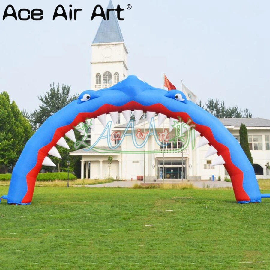 New Design Giant Inflatable Shark Arch With Huge Mouth For Ocean Theme ...