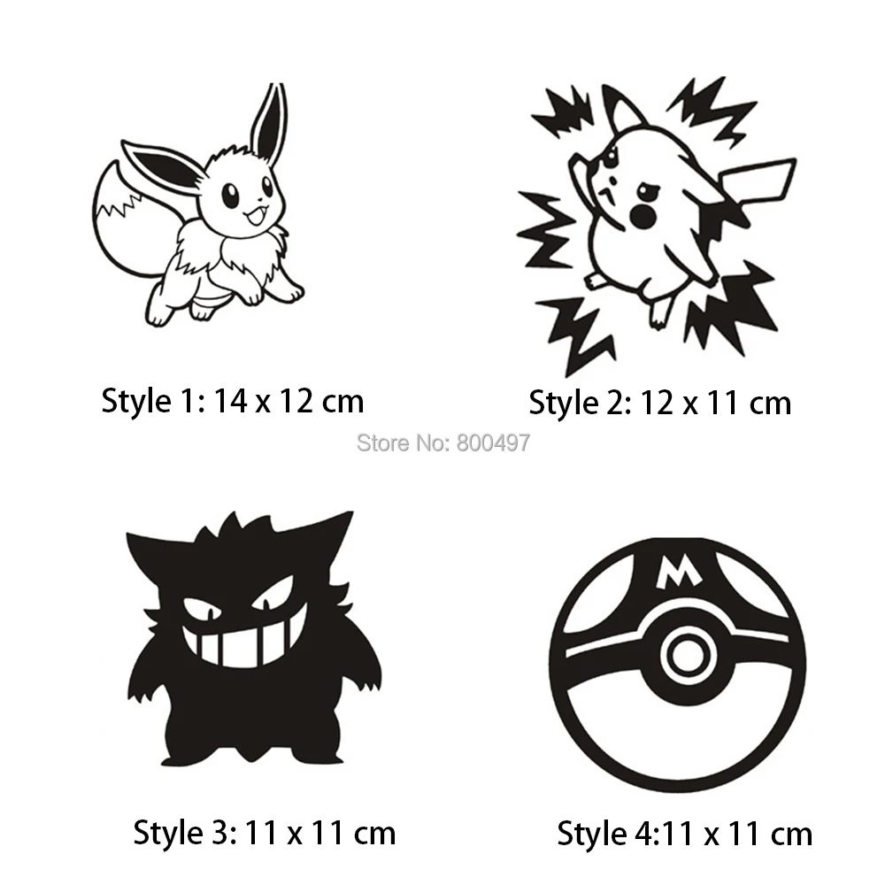 Pokemon pikachu Vinyl Stickers x3 Home & Garden stickers