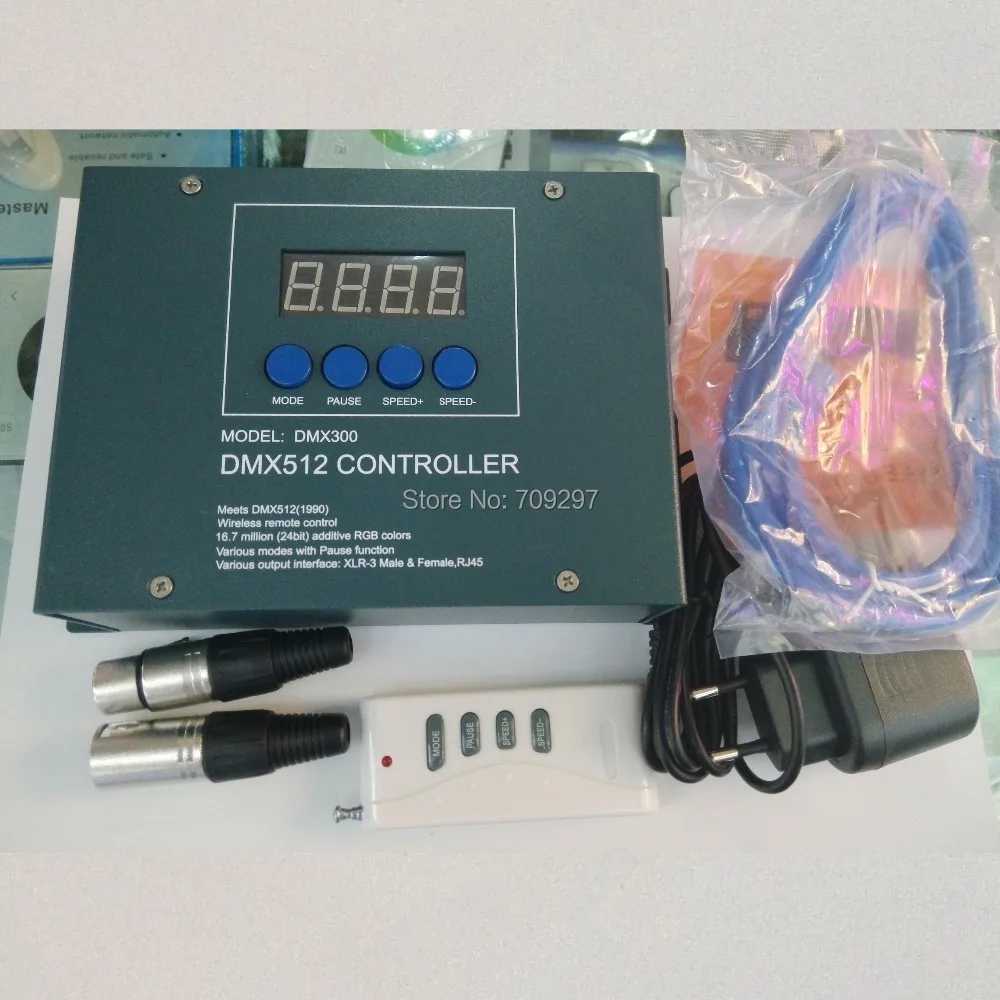 DMX512(1990) RGB Controller for decoder,LED asynchronous full color DMX300 control system ...