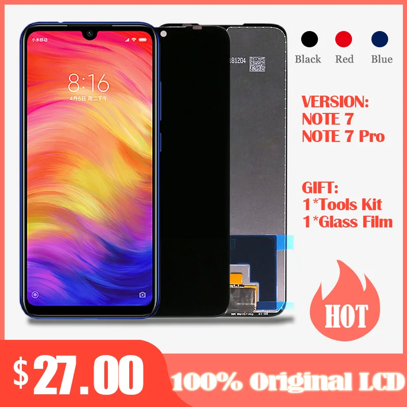Tested for Xiaomi Redmi Note 7 LCD Display Screen Touch Digitizer ...