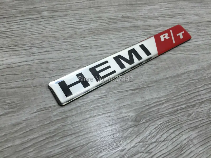 2pcs Aluminum HEMI R/T RT Emblem Badge Decals Sticker For Dodge ...