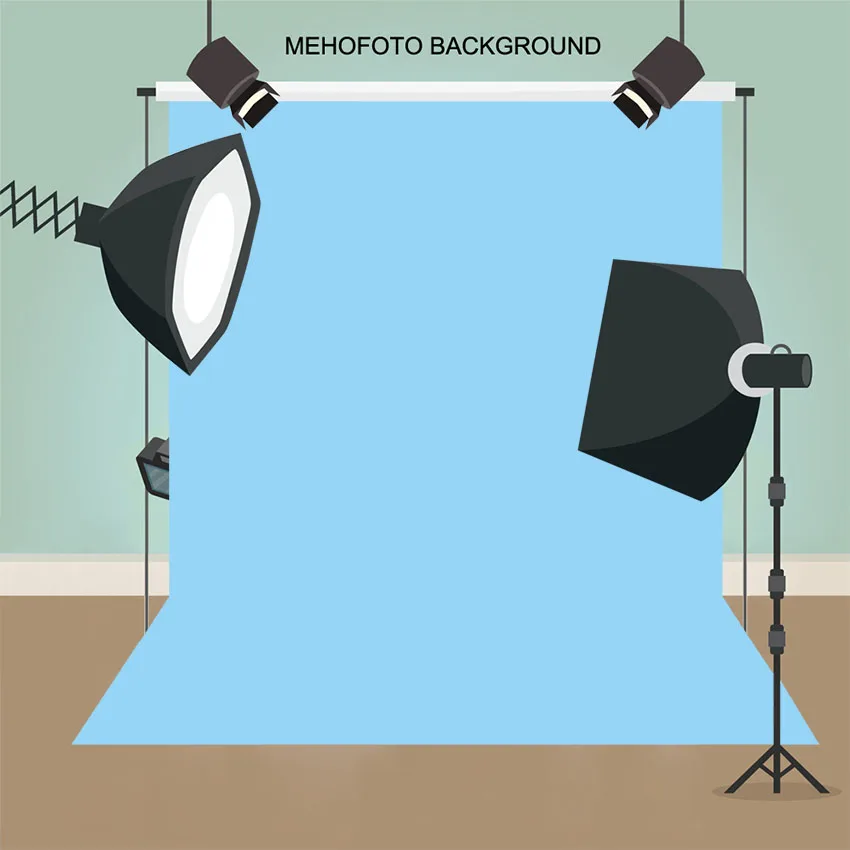 MEHOFOTO Sky Blue Photography Backdrop Solid Color Portrait Photo ...