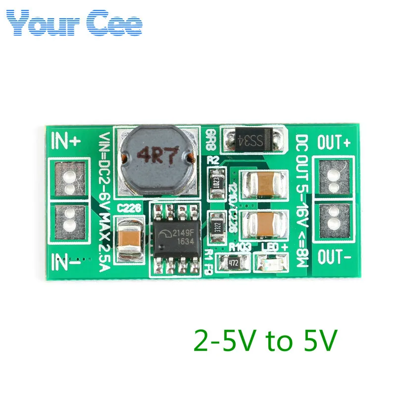 5Pcs DC DC 3.2V 3.7V 4.2V To 5V Converter Boosting Step Up Power โมดูล2 ...