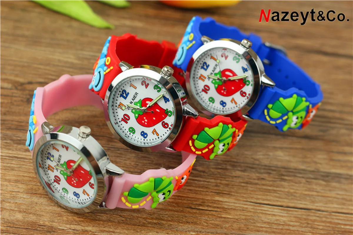 New children's fruit strawberry graphic jelly watch boys and girls ...