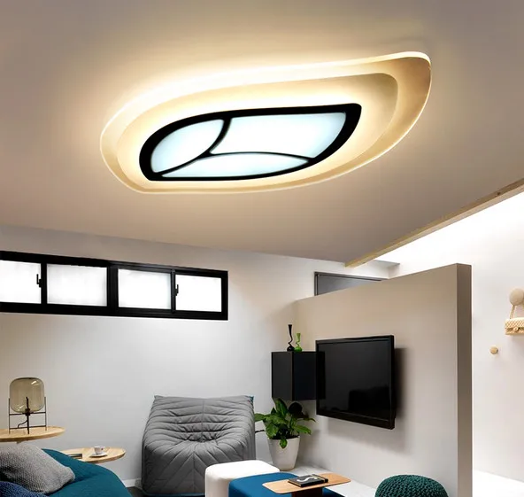 Modern-Creative-LED-Clear-Acrylic-Ceiling-Mounted-Leaf-Model-Ceiling ...