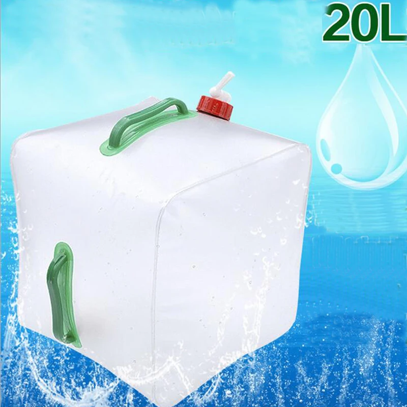 Outdoor Camping Water Bag 20L Foldable Waterbag Lightweight Bucket ...
