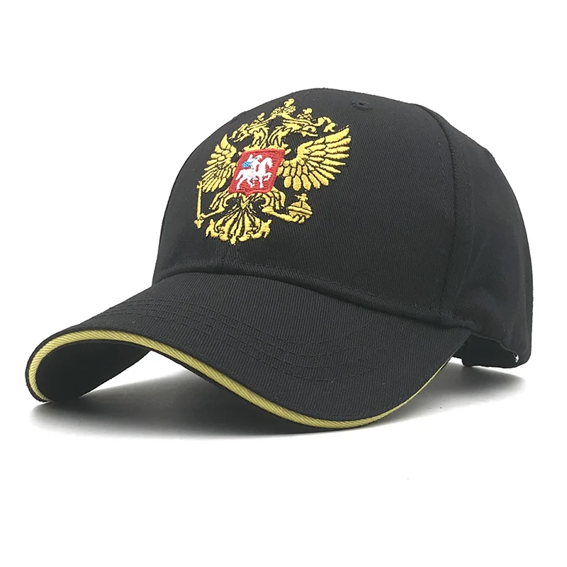 Black Cap Russian Emblem Embroidery Baseball Cap Snapback Caps ...