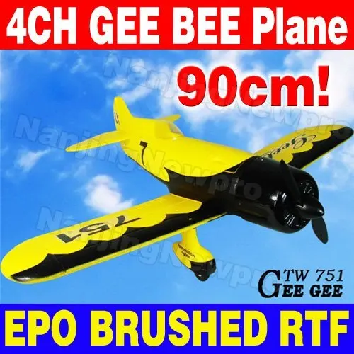 New arrival ! 90cm 4CH 3D remote control EPO GEE BEE sportster racer airplane glider rc brushed ...