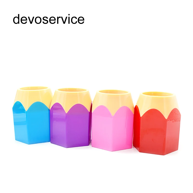 Plastic Candy Pen Holders Novelty Pencil Vase Makeup Brush Pot Desk Pen ...