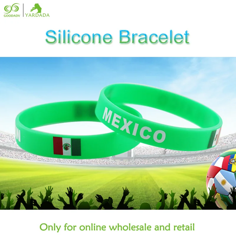 1 punid pulsera deportiva de silicona de bandera de México para hombre ...