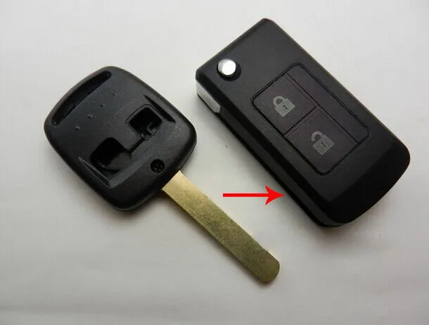 2-Buttons-Replacement-Modified-Flip-Folding-Remote-Key-Case-Shell-For ...