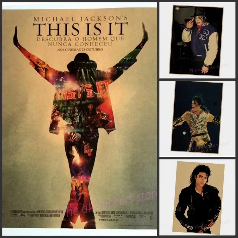 Michael-Jackson-Vintage-Retro-rock-band-music-Guitar-Matte-Kraft-Paper ...