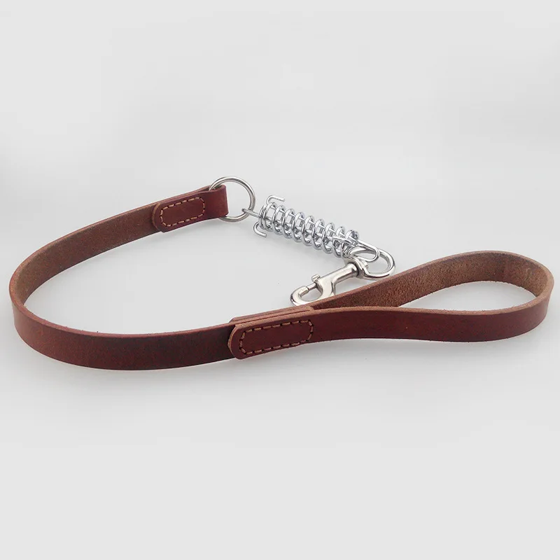 Dog Leads Collars Pet For Large Medium small cat puppy Genuine Leather ...