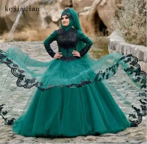 Muslim Wedding Dress Green