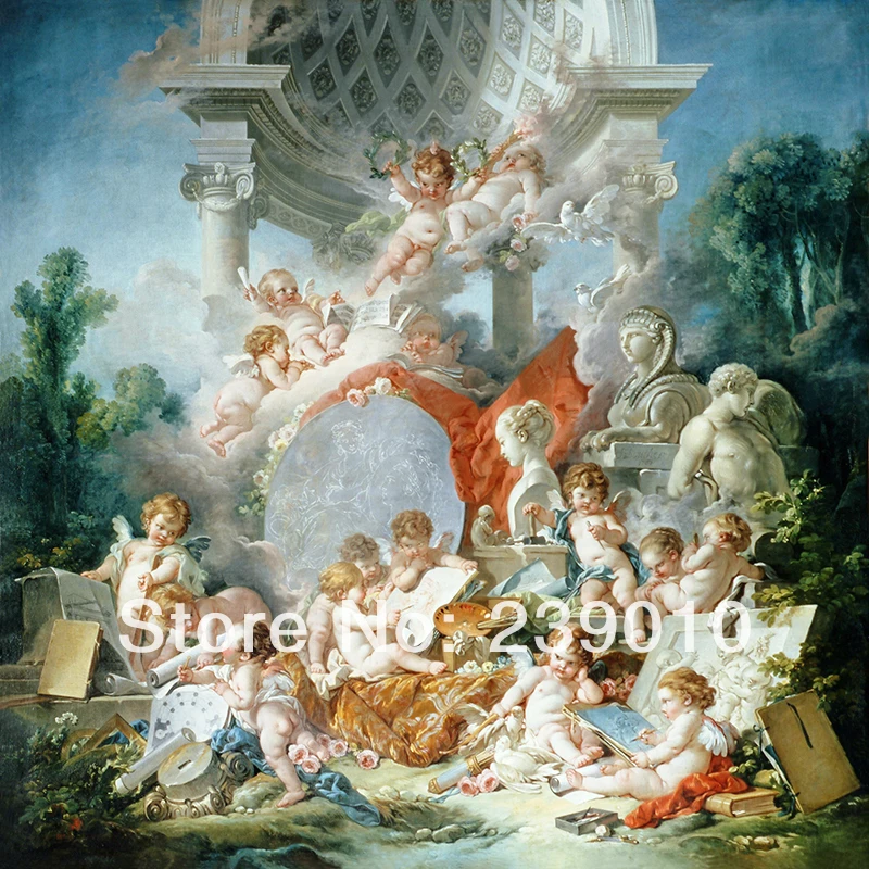 free-shipping-classical-cute-angels-baby-oil-painting-canvas-printings ...