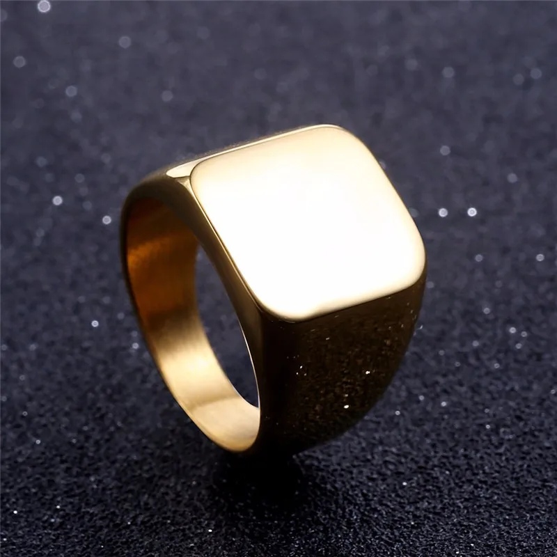 2017 latest style stainless steel large box simple light body ring men ...