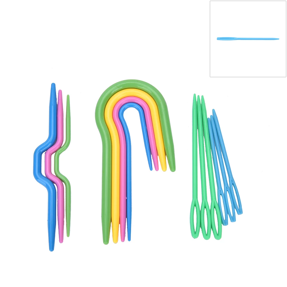 ABS Plastic Knit Stitch Knitting Needles Crochet Hook Plastic Markers ...