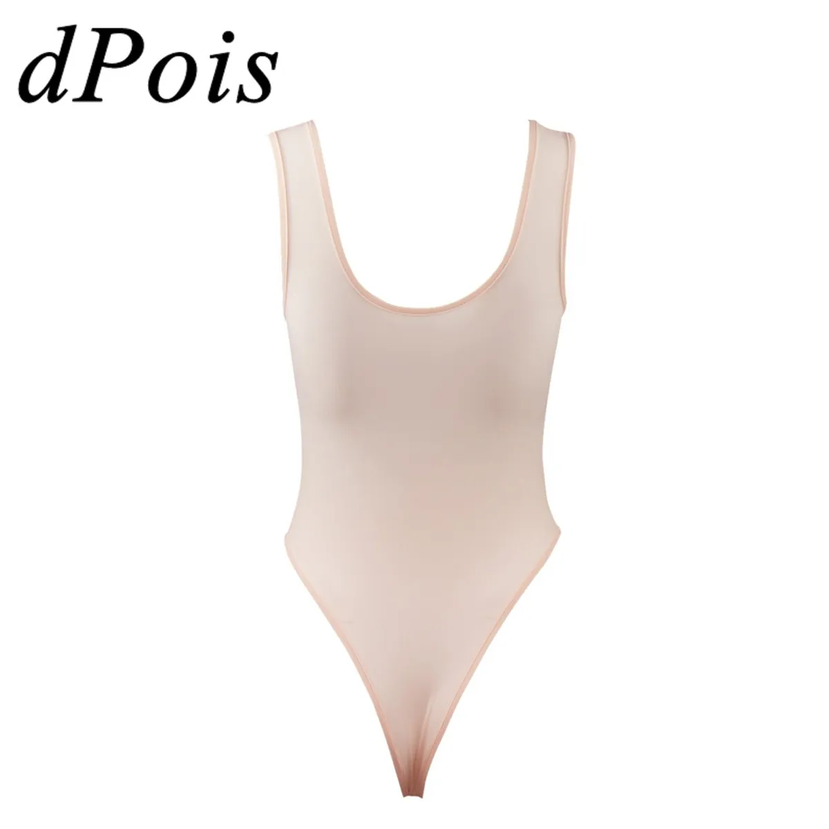 Dpois Vrouwen Hoge Cut Thong Turnpakje Bodysuit Kostuum Open Kruis ...