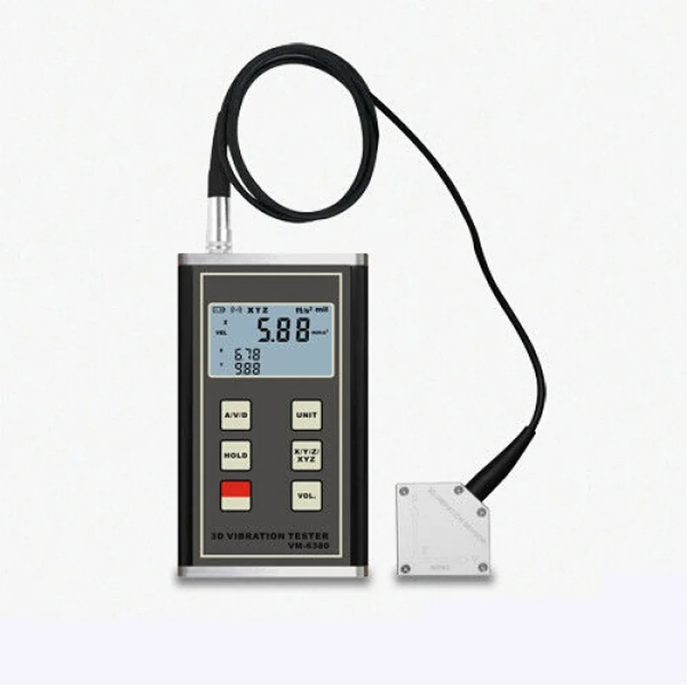 Digital Vibration Meter 3 Axis Piezoelectric Accelerometer Sensor ...