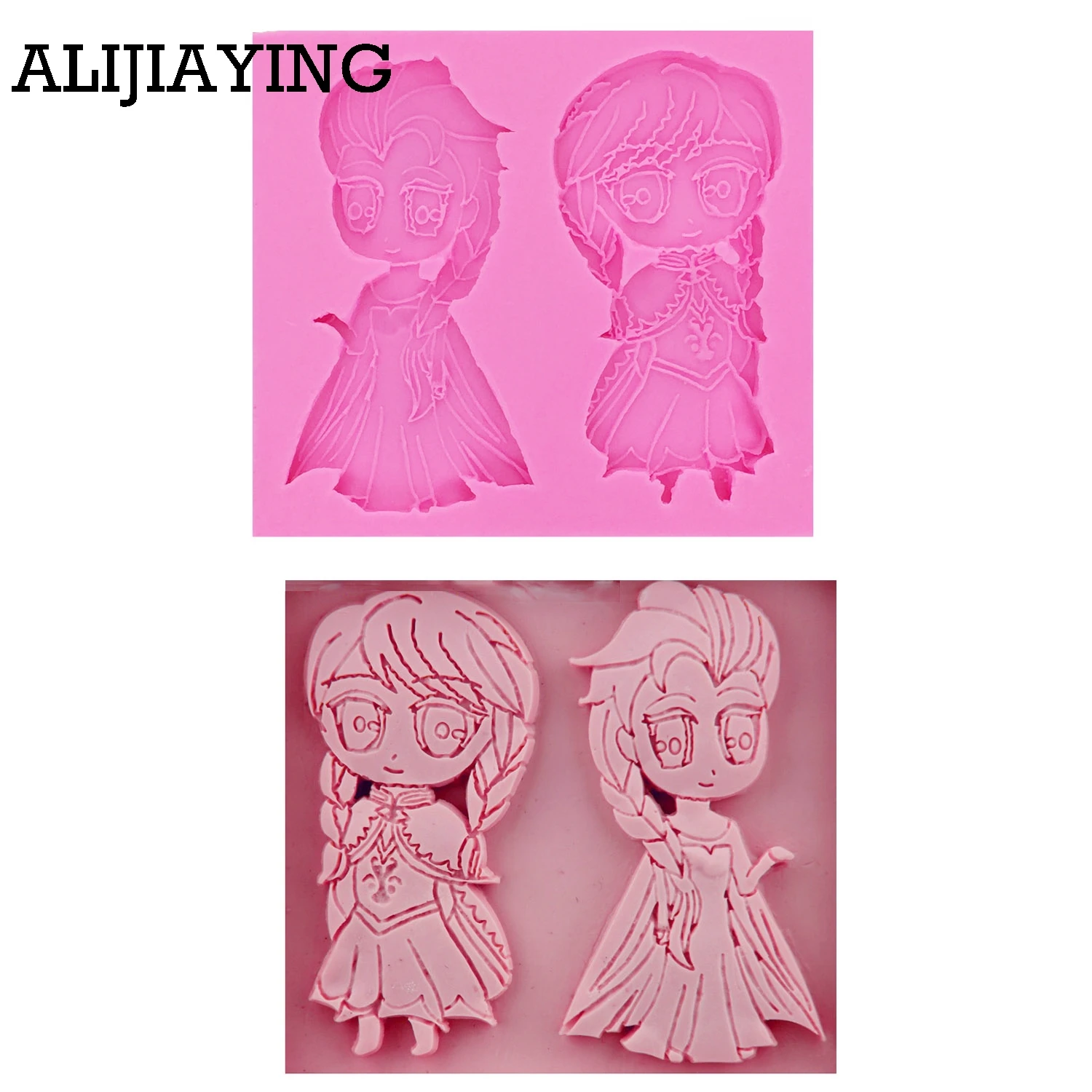 M0037 Girl Fondant Chocolate Silicone Mold For Cake Decorating Tools ...