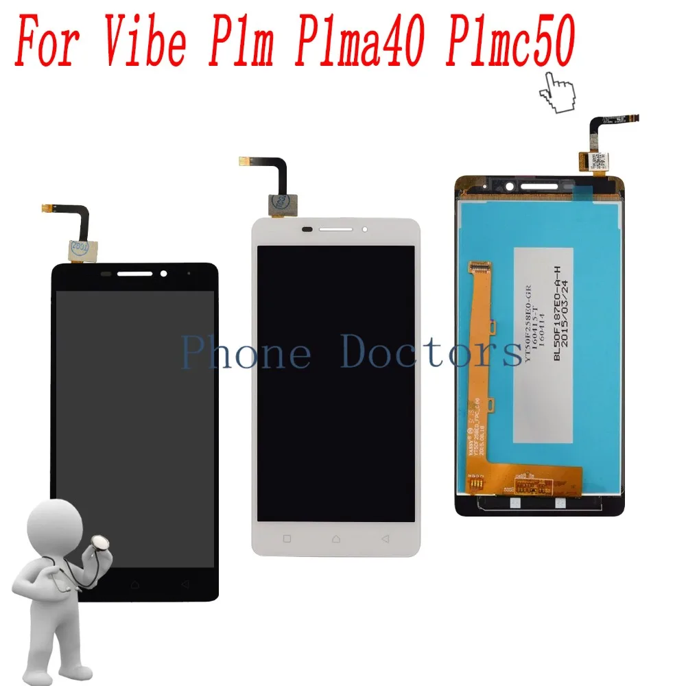 5.0'' New Touch Screen Digitizer Glass + Lcd Display Assembly For Lenovo Vibe P1m P1ma40 P1mc50 ...