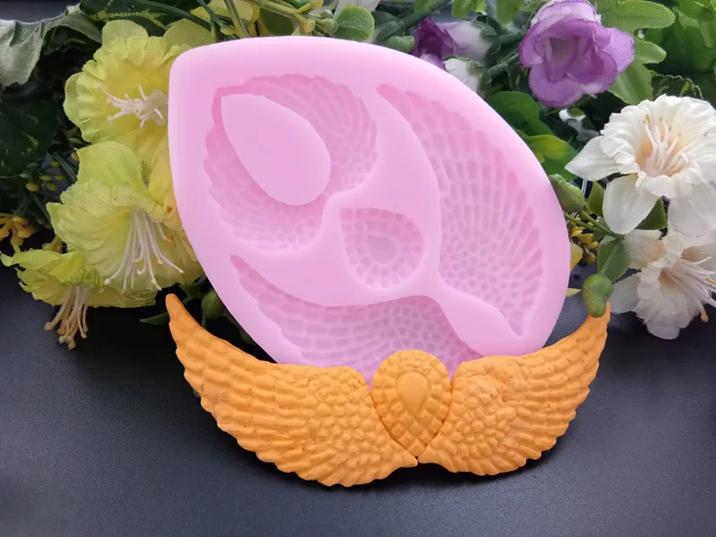 3D Angel Wings Shape Mold Silicone Cake Mold Non Stick Decorating Cake ...