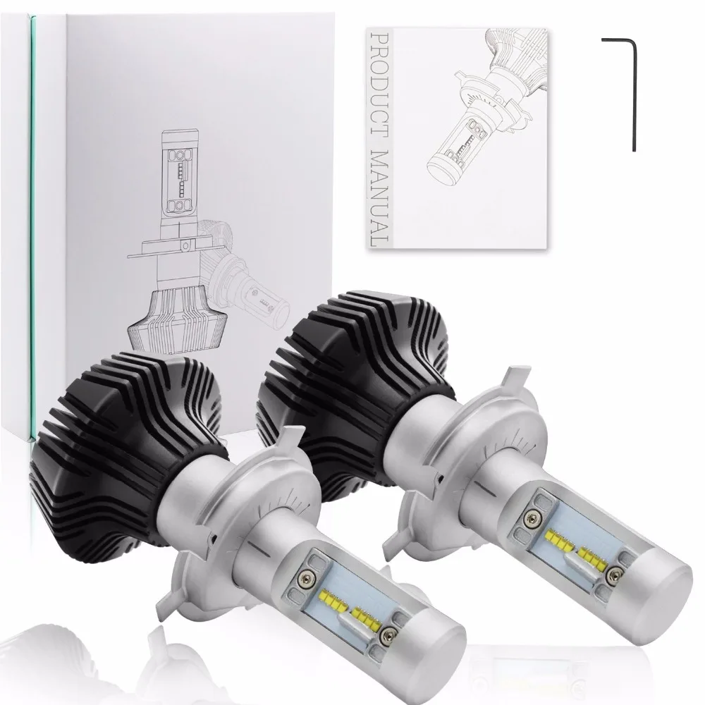 2pcs led lamp Hi/Lo Beam 40W 6000LM H4 9004 9007 H13 With Lumileds ...