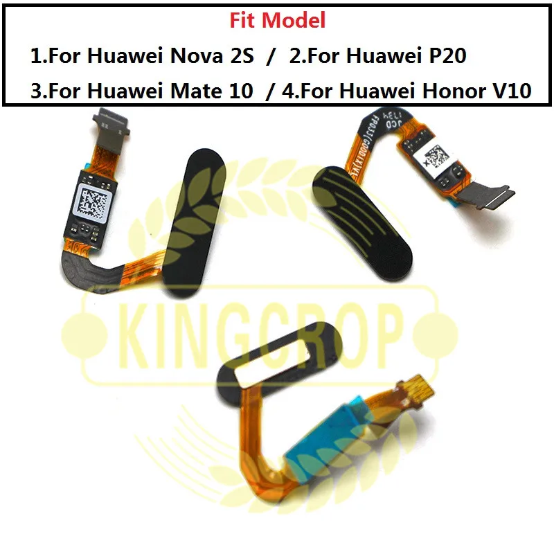 Botón de inicio para Huawei Nova 2S mate 10 Honor v10 P20 P20 Pro, Sensor de huellas dactilares ...