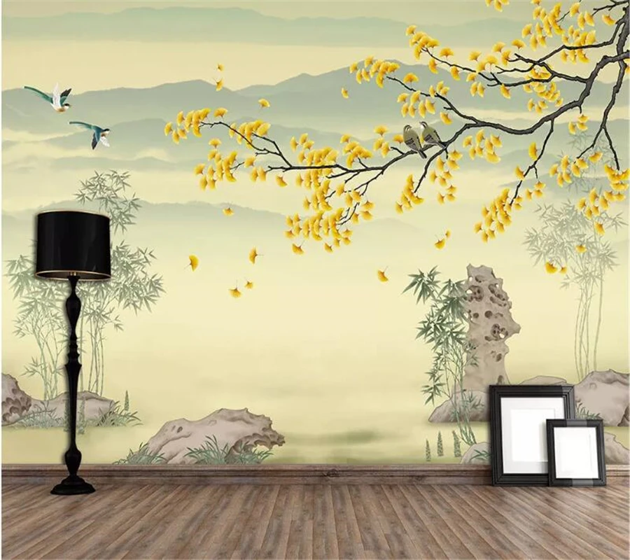 Chinese Birds Painting Wallpaper