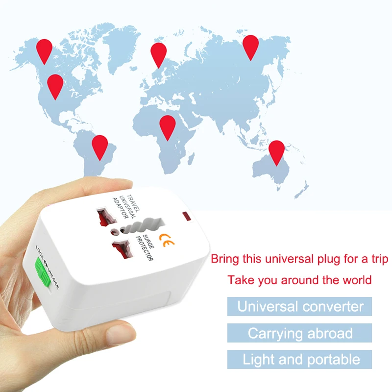 Common 250V 10A Universal EU UK AU US AC Travel Power plug Charger ...