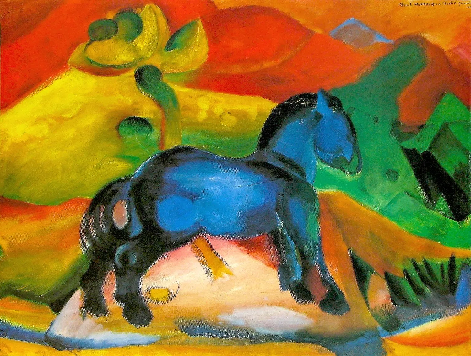 Aliexpress.com: Comprar El Pequeño Caballo Azul, imagen De Un Niño Por ...