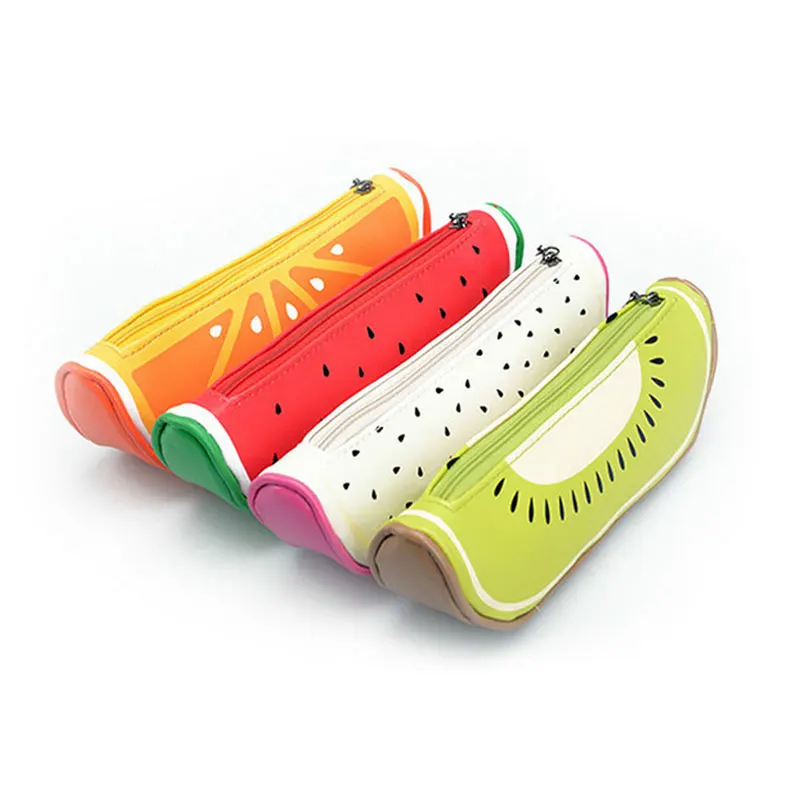 Fruit Style Food Cartoon Pencil Case Children Cute PU Estojo De Lapis ...
