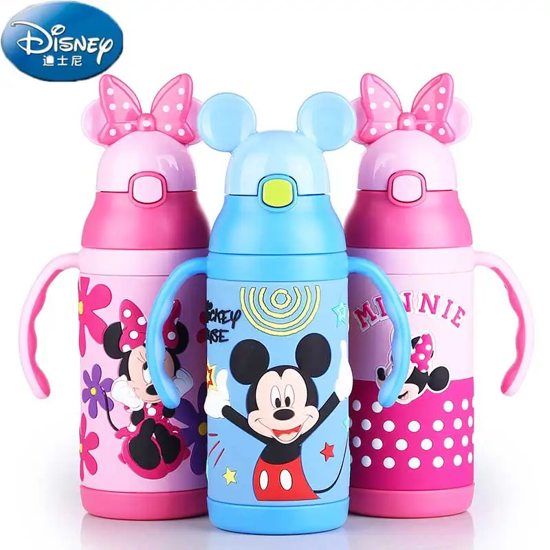 Disney 400ML 3D Mickey Mouse Thermos Water Cup Kids Thermo Mug Insulated Vacuum Flasks Drink ...