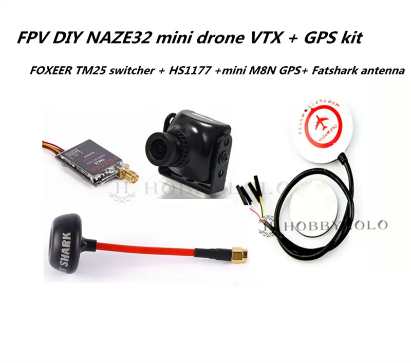 DIY FPV mini drone VTX kit FOXEER TM25 VTX+ HS1177 camera + M8N GPS ...