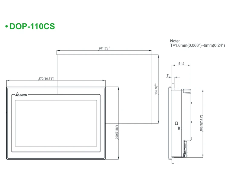 Delta DOP-110IG HMI touch screen 10.1 inch Human Machine Interface